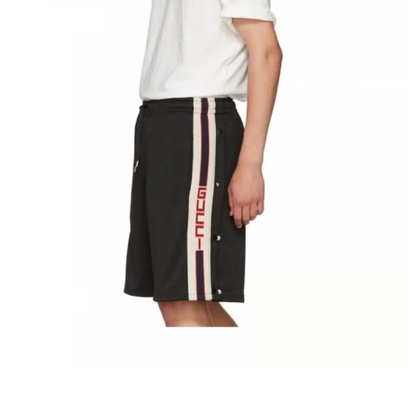 Gucci | Shorts | Authentic Gucci Blackgrayredathletic Shorts Size Xl ...